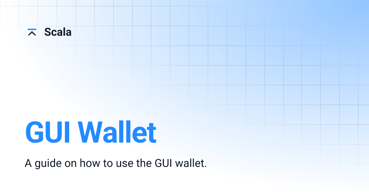 GUI Wallet | Scala
